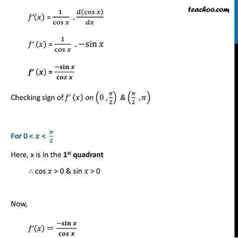 ex 6 2 17 prove that f x log cos x is strictly decreasing
