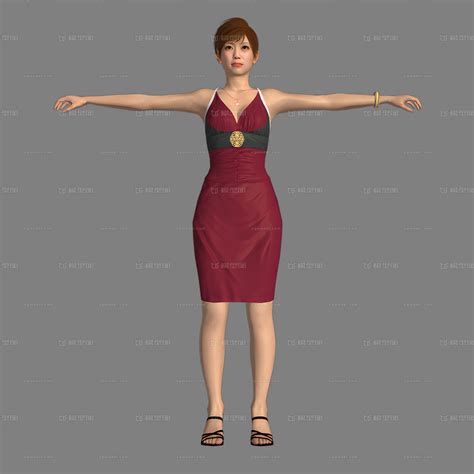 次时代 Pbr模型 女人模型库 3ds Max Max 模型下载 Cg模型网
