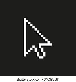 Pixel Arrow Cursor Vector Icon Stock Vector Royalty Free Shutterstock