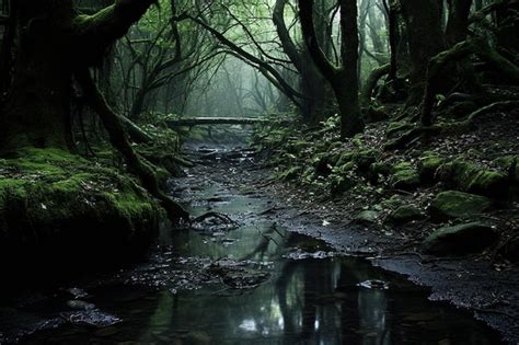 Premium Photo The Forests Hushed Silence At Night
