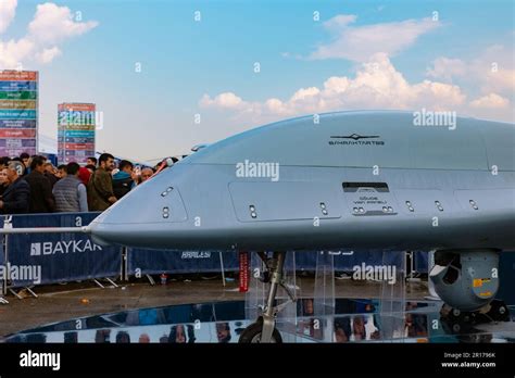 Bayraktar Akinci Ucav And Spectators In Teknofest 2023 Istanbul