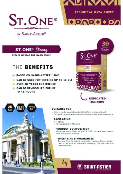 St One Strong Technical Data Sheet NBS Source