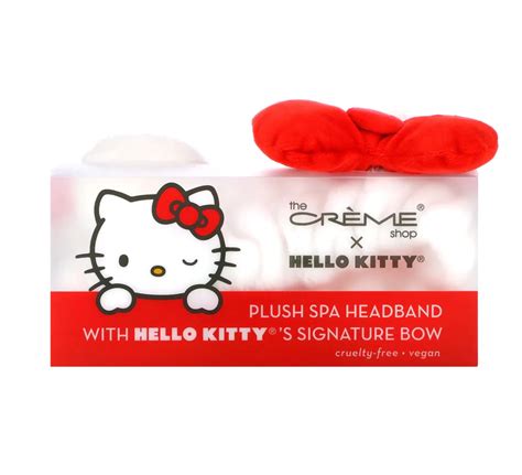Hello Kitty Plush Spa Headband Kitty Bow Red Hanamaru Japanese