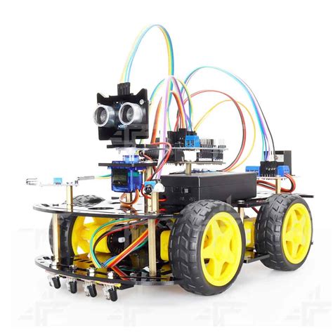 4wd Obstacle Avoiding Using Ultrasonic And Ir Sensor Smart Robot Car