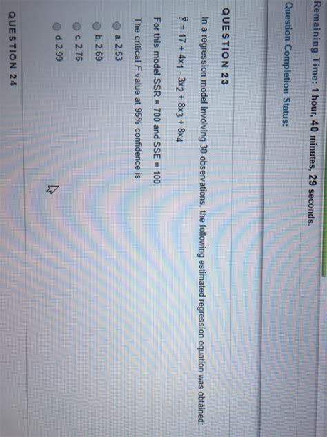 Solved Remaining Time 1 Hour 40 Minutes 29 Seconds Chegg