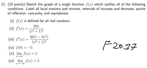 solved 12 10 points sketch the graph of a single function