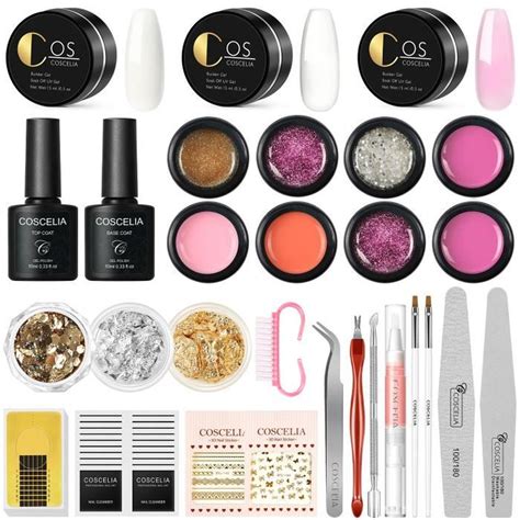 COSCELIA Kit De Vernis A Ongles Semi Permanent 11pcs De UV Gels Complet
