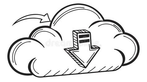 Cloud Download Icon Data Transfer And Technology Vector Design Generative Ai Stock Vector