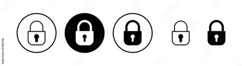 Vetor De Lock Icon Vector Illustration Padlock Sign And Symbol Encryption Icon Security