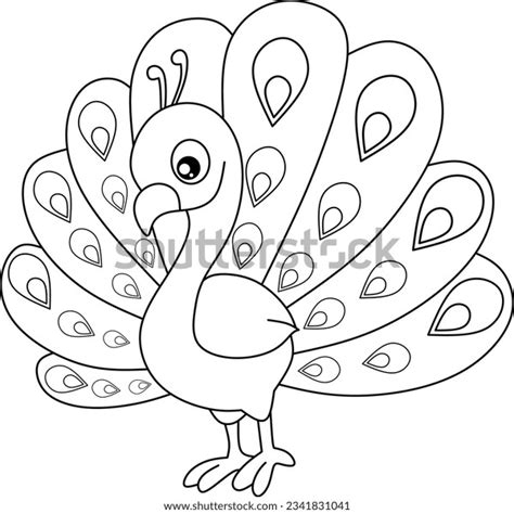 Simple Peacock Clipart Black And White