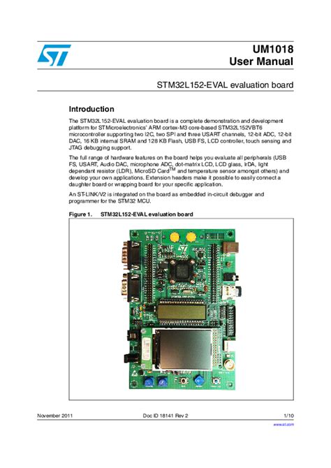 Stmicroelectronics St Linkv2 In Circuit Debugger Programmer User Manual
