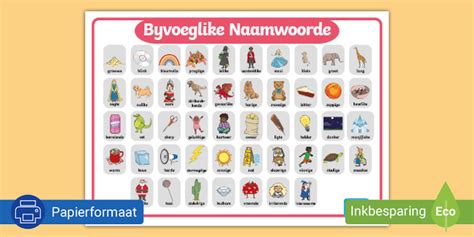 Byvoeglike Naamwoorde Plakkaat Creat De Profesori