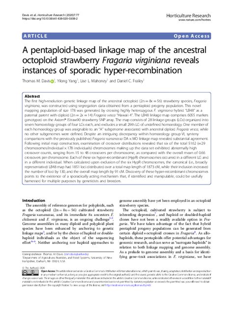 Pdf A Pentaploid Based Linkage Map Of The Ancestral Octoploid