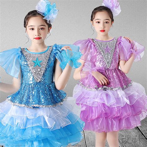 六一儿童演出服蓬蓬纱大合唱表演服装幼儿园舞蹈裙女童跳舞公主裙虎窝淘