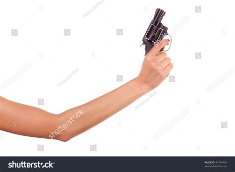 Womans Hand Gun Isolated On White Stock Photo Shutterstock