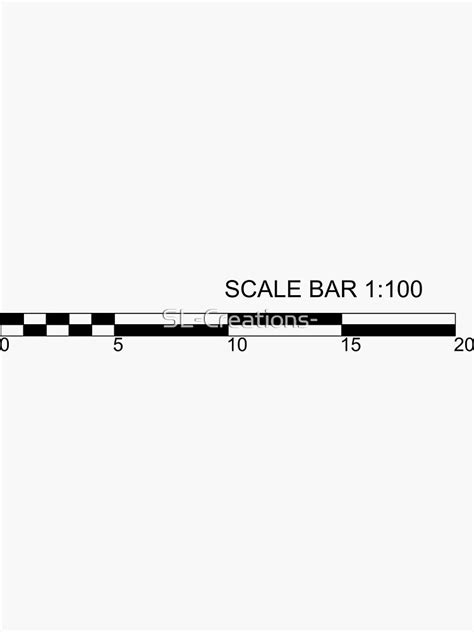 1 100 Scale Bar Sticker For Architectural Drawing Sticker For Sale By