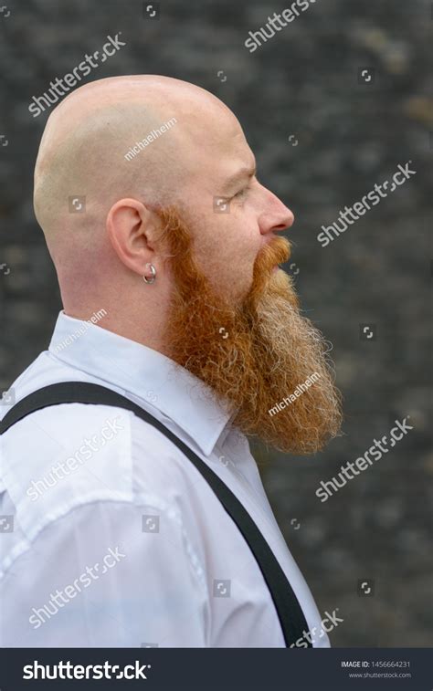 Profile View Bearded Redheaded Man Shaved Stock Photo Shutterstock