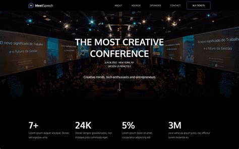 MeetSpeech Conference HTML5 Responsive Website Template