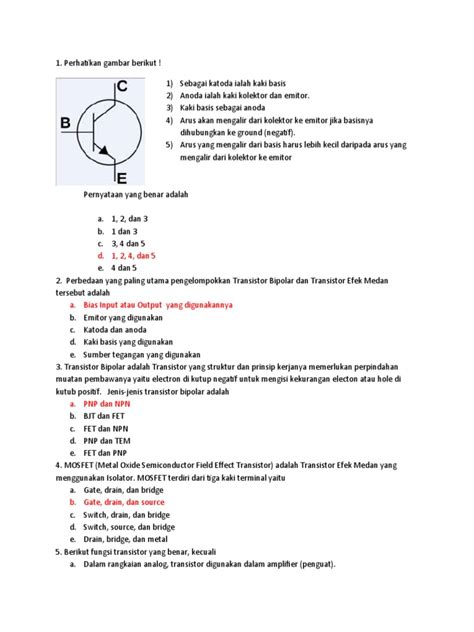 Soal Transistor Kelompok 3 Xii A4 Pdf