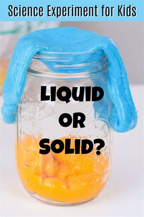 Liquid Or Solid Science Experiment