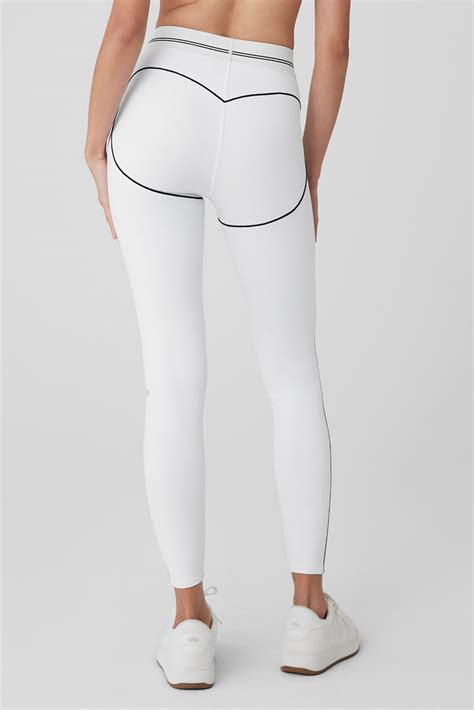 Airbrush High Waist Heart Throb Legging Whiteblack Alo Yoga
