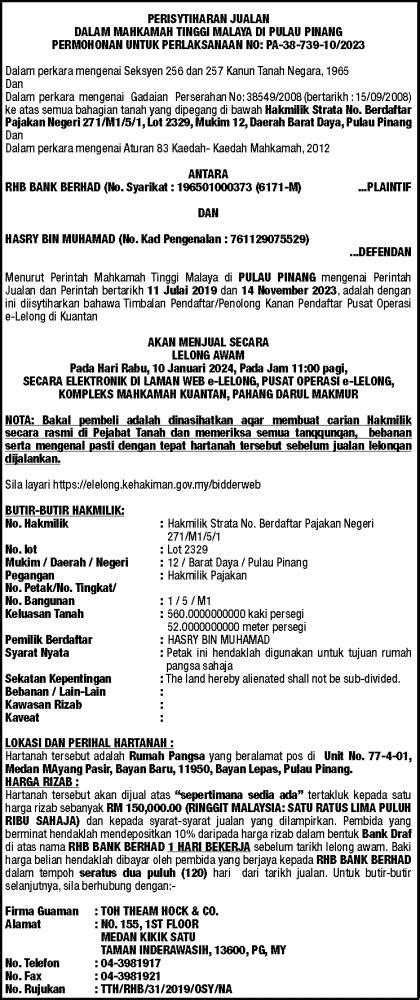 Toh Theam Hock And Co Hasry