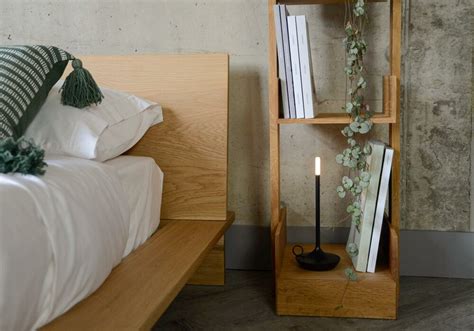 Tiered Modern Bookshelf Oak Natural Bed Company