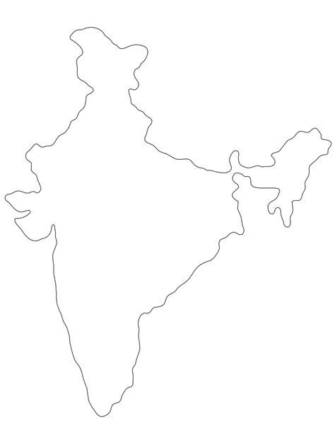 India Outline Map Free Clipart Download Freeimages