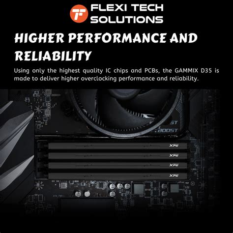 XPG GAMMIX D35 8GB 3200 MHz DDR4 RAM Black White Supports Intel XMP 2 0 Flexi Tech