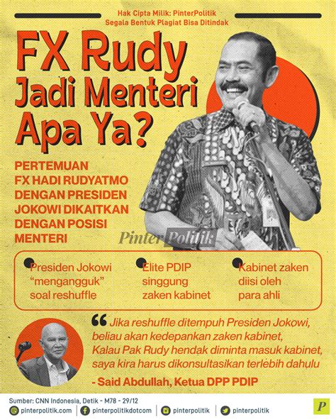 fx rudy jadi menteri apa ya