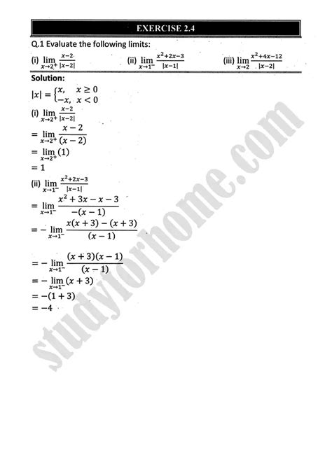 Exercise 24 Functions And Limits Mathematics 12th