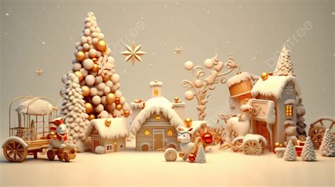 3d 크리스마스 아트 렌더링 크리스마스 트리 3d 크리스마스 선물 크리스마스 트리 눈 배경 일러스트 및 사진 무료 다운로드 Pngtree