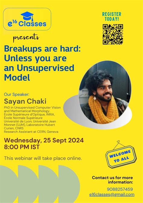 Join Us For A Seminar On Unsupervised Learning Sattik Biswas Posted