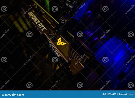ASUS TUF Gaming Graphics Card GeForce RTX 3060 Editorial Stock Photo Image Of Cooler High