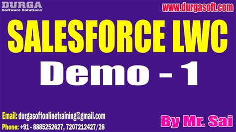 Salesforce Lwc Tutorials Demo 1 By Mr Sai On 09 12 2024 8am