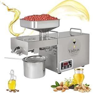 Vishvas Oil Maker Machine For Home Use Vi 582Tc 600 Watts Cold Oil