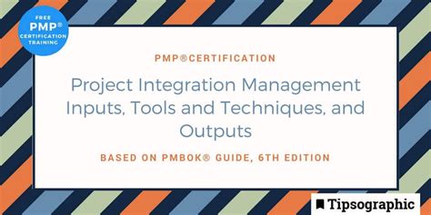pmp certification project integration management inputs tools and