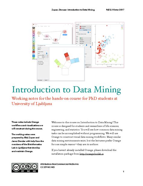 Ul Data Mining Lecture Notes Welcome To The Course On Introduction To