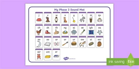 Phase 3 Phonics Sound Mat Teacher Made Twinkl