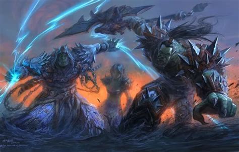 Wallpaper Sword Hammer Warrior Armor World Of Warcraft Warcraft