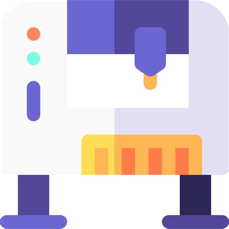 Milling Machine Basic Rounded Flat Icon