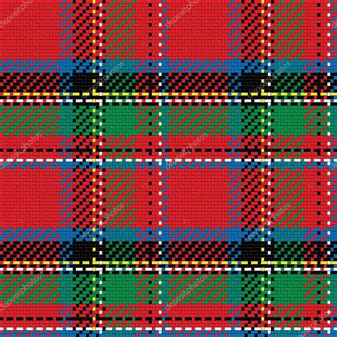 Vector Seamless Pattern Scottish Tartan Royal Stewart Stock Vector