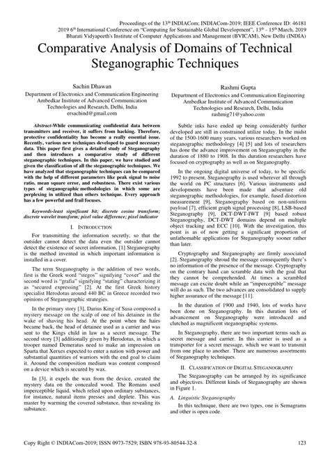 Pdf Comparative Analysis Of Domains Of Technical Steganographic