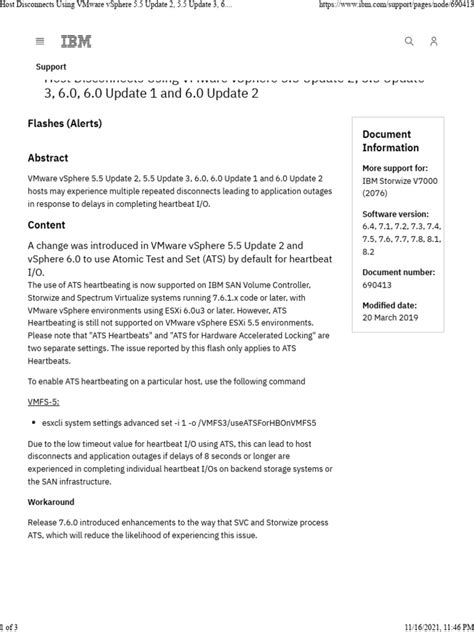 Ats Heartbeat Disable Vm Esx Pdf Information Technology Computer