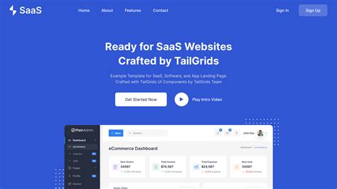 Saas Tailwind Saas Landing Page Template Tailgrids