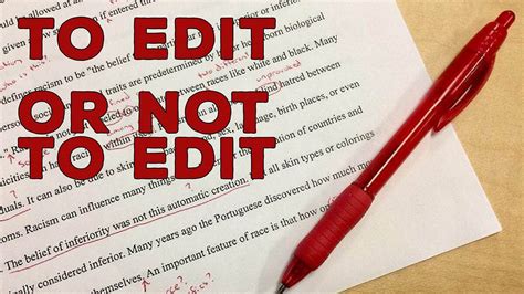 Understand The Difference Between Revising And Editing