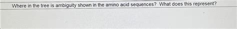 Solved Where In The Tree Is Ambiguity Shown In The Amino