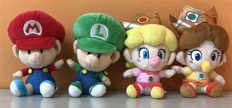 スーパーマリオ ベビィマリオ・ルイージ・ピーチ・デイジー 三英貿易 ぬいぐるみ メルカリ