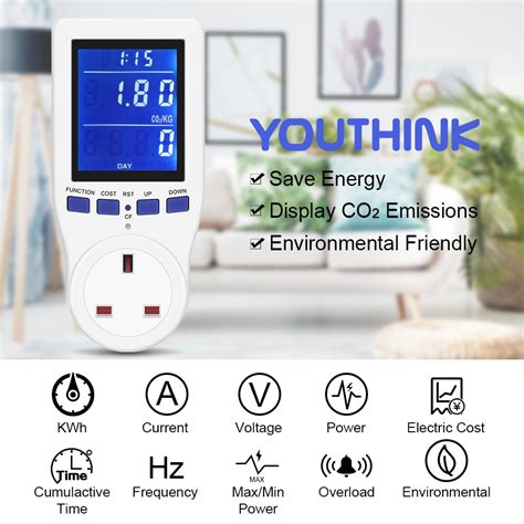 8 Modes Lcd Display Electricity Usage Monitor Powe Grandado