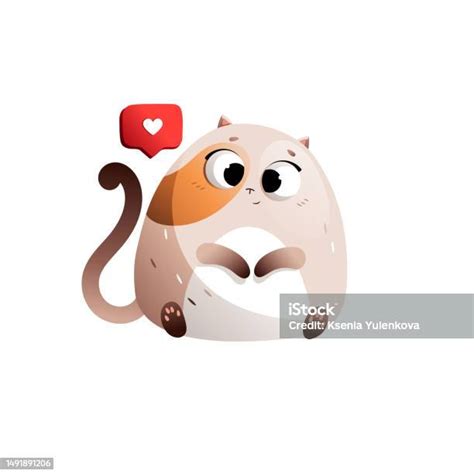 베이지 색 만화 뚱뚱한 고양이는 좋아했다 벡터 클립 아트 고양이 새끼에 대한 스톡 벡터 아트 및 기타 이미지 고양이 새끼
